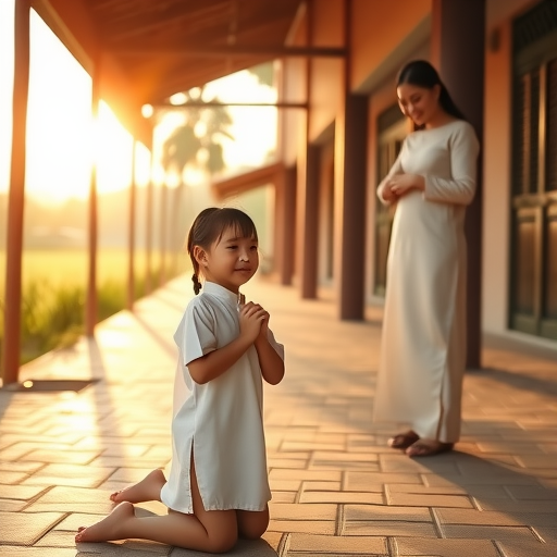 con chào cô Tiếng Anh là gì