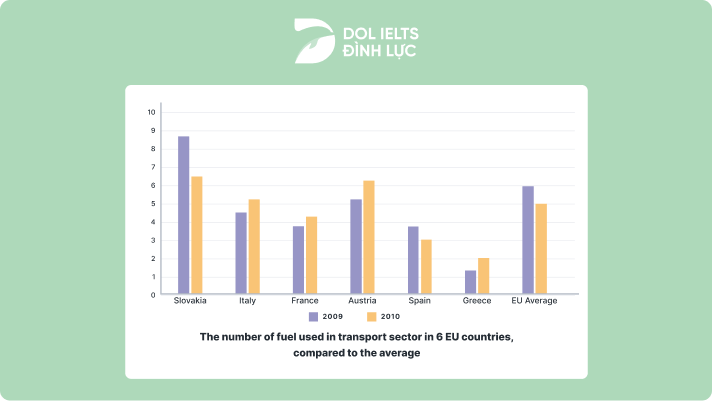 Information about fuel used in the transport sector (Bar chart)