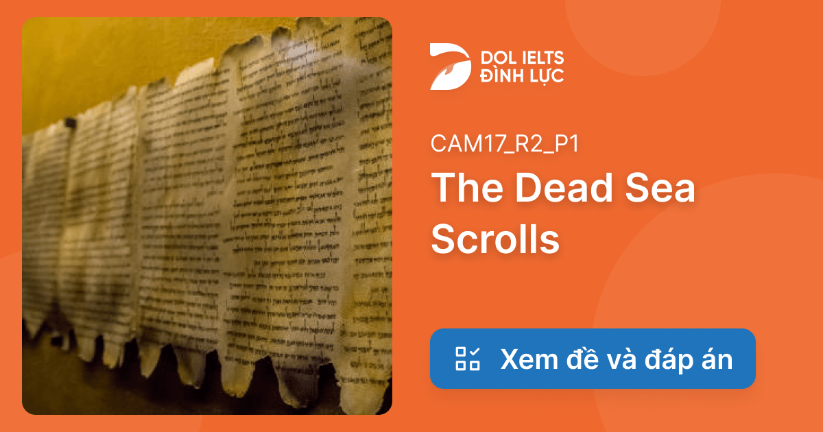The Dead Sea Scrolls IELTS Reading Answers with Explanation | IELTS ...