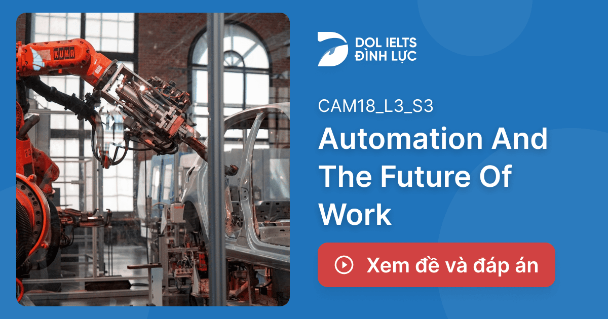 Automation And The Future Of Work IELTS Listening Answers With Audio ...