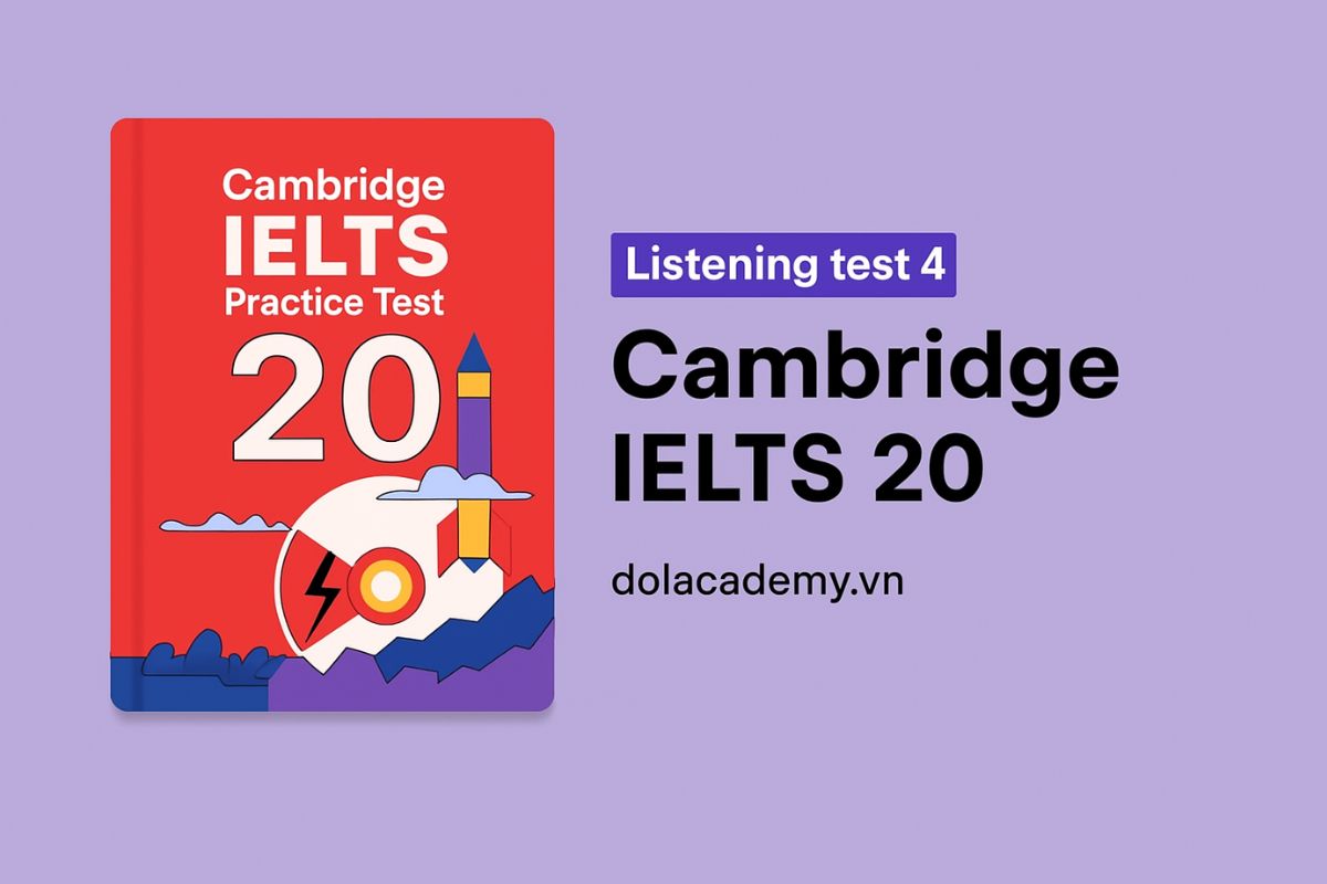 Từ Vựng IELTS Online Test Cambridge IELTS 20 - Listening Test 4